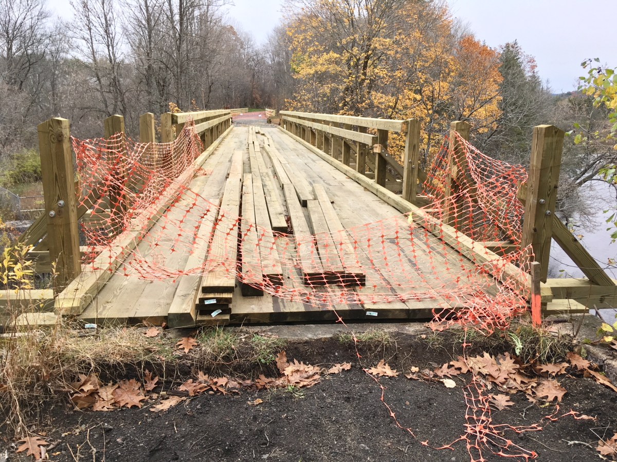 Blocked MRG Bridge | The Mascoma River Greenway